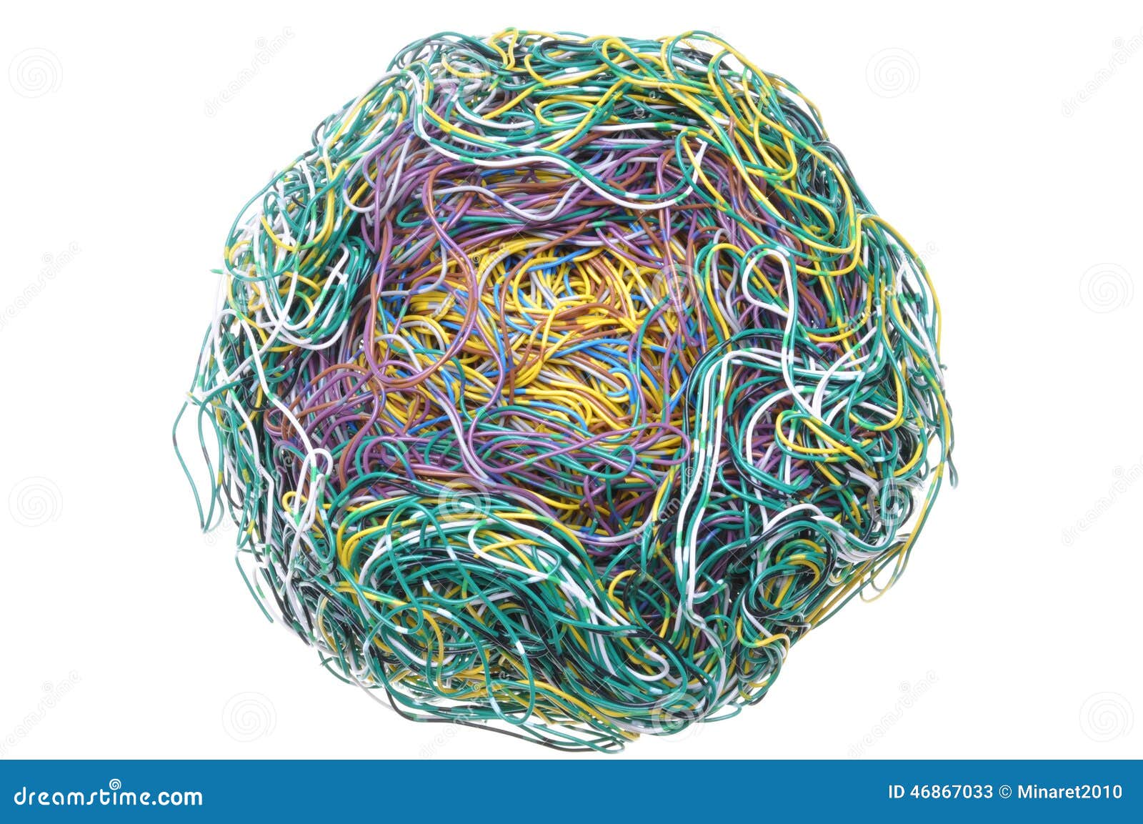 Ball of tangled wires stock image. Image of line, cable - 46867033