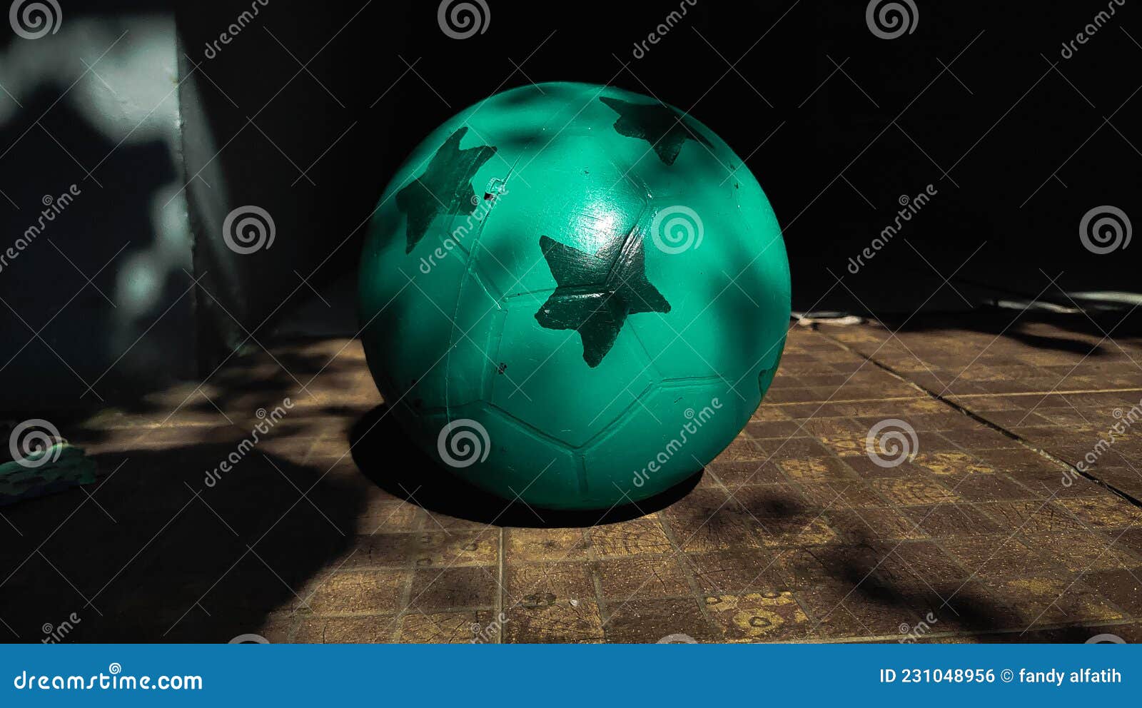 A Ball on the Terrace of the House after Playing Stock Photo - Image of ...