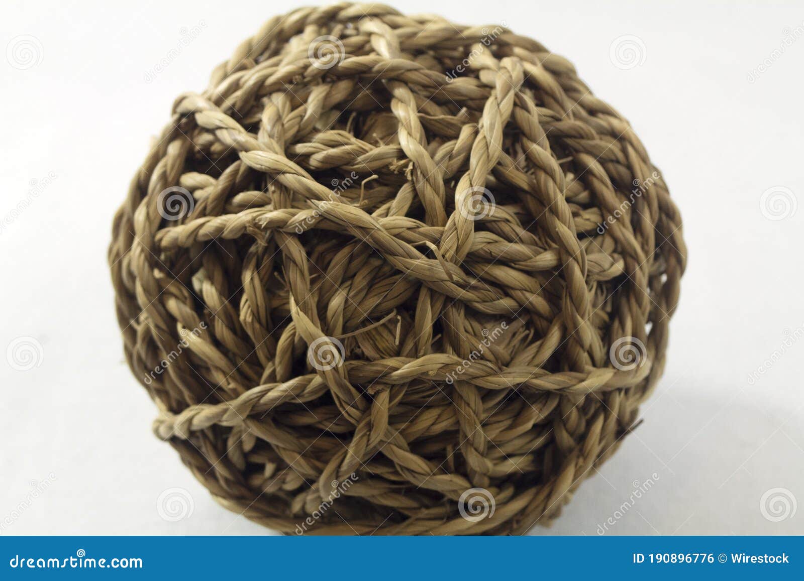 Ball of Thick Brown Thread Isolated on the White Background Stock Photo ...
