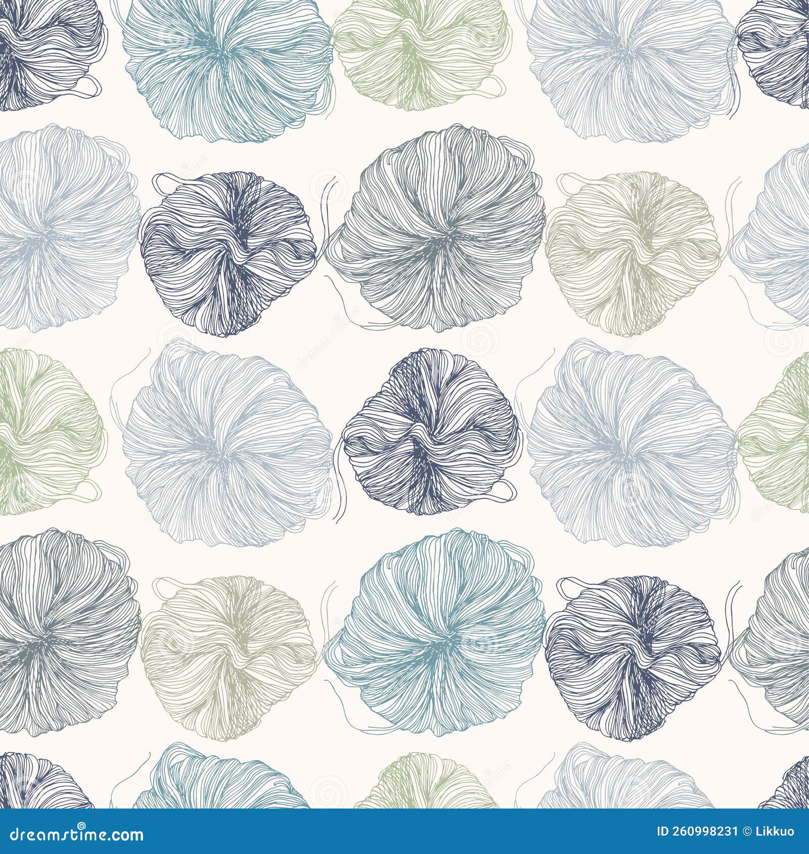 Ball of Thread for Knitting Seamless Pattern Vector. Great for Label ...