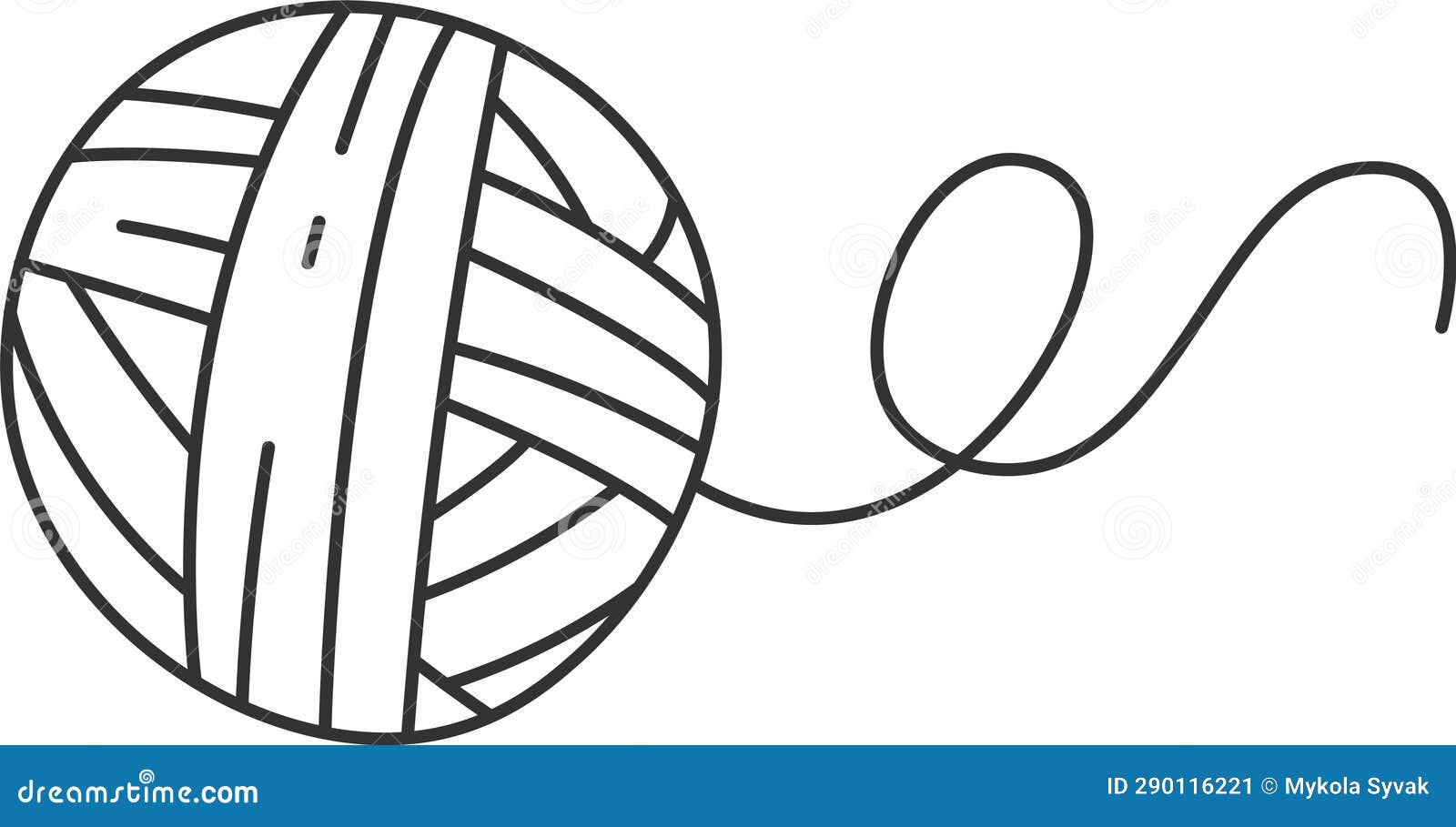 Ball Thread Lined stock illustration. Illustration of vector - 290116221