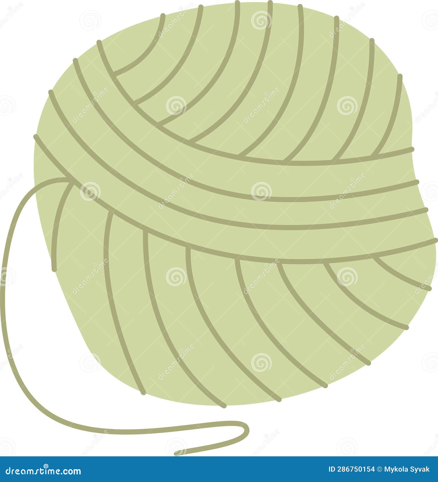 Ball of Thread stock vector. Illustration of skein, woolen - 286750154