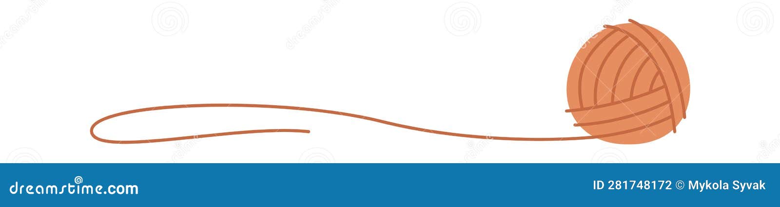 Ball of Thread stock vector. Illustration of ball, design - 281748172