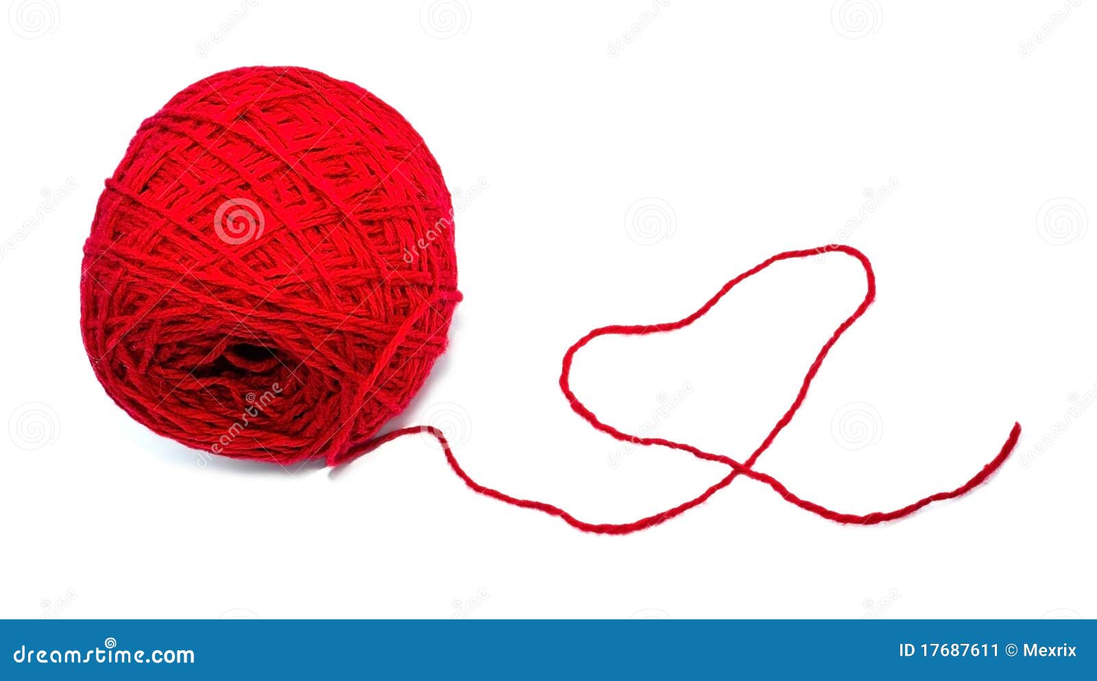 Ball of Threads and the Heart Stock Image - Image of green, cotton ...