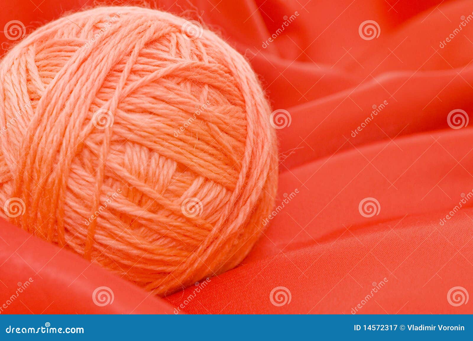 Ball of Threads on a Red Fabric Stock Image - Image of colour, italy ...