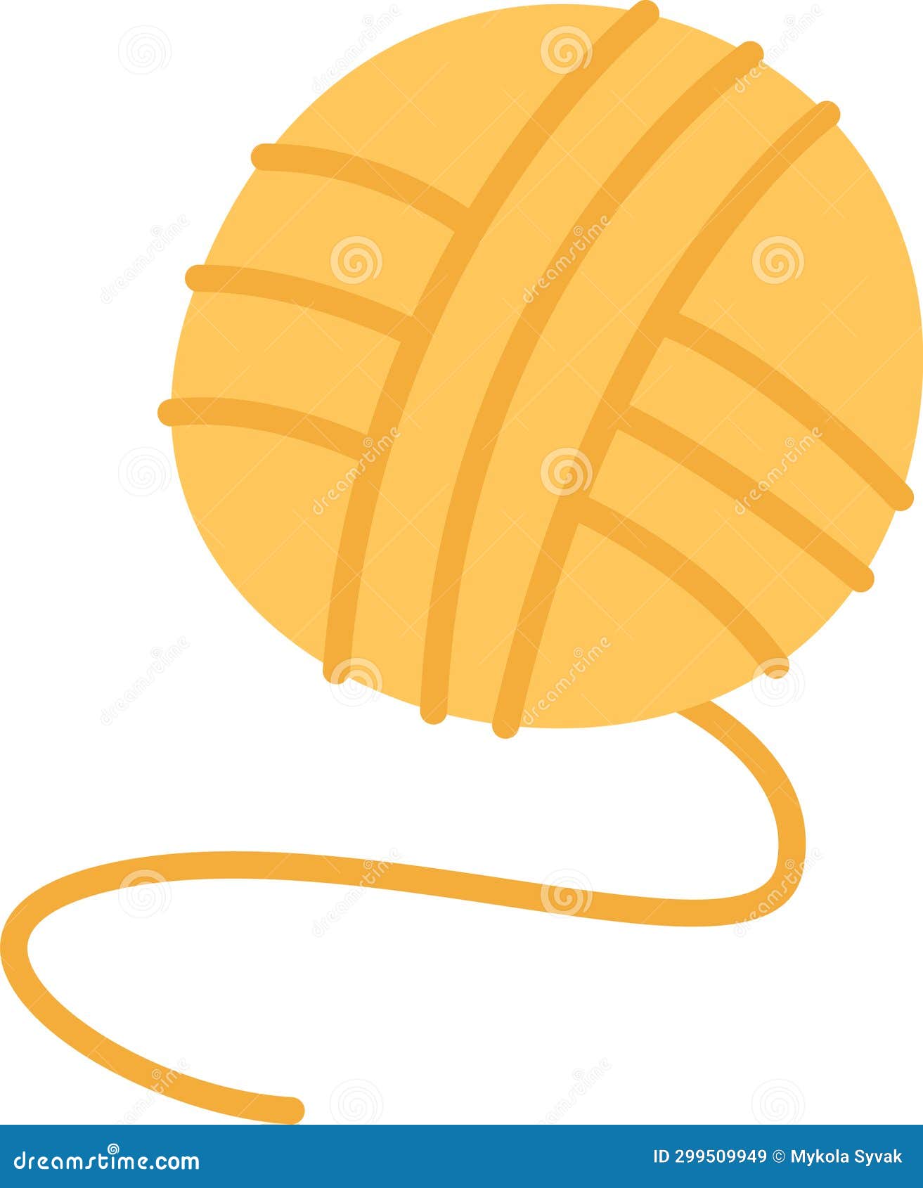 Ball with Threads stock vector. Illustration of woolen - 299509949