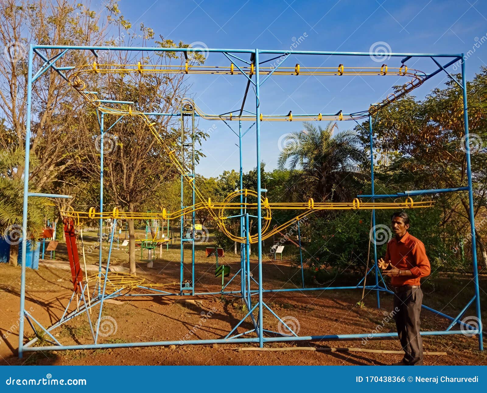 Ball Travelling On Iron Structure Speed Concept Presented During ...
