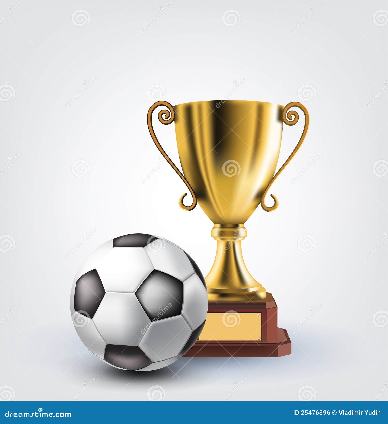 Ball and trophy stock illustration. Illustration of honor - 25476896