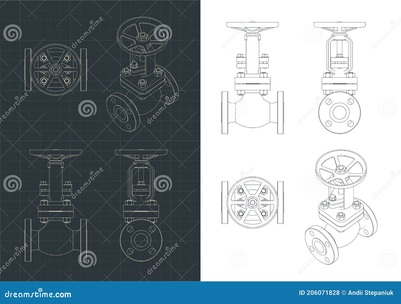 Ball Valve Water Tap. Illustration Showing Important Parts Composition ...