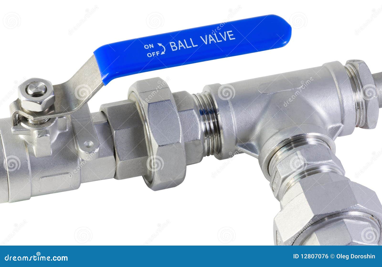Ball valve and pipe stock photo. Image of building, pipeline - 12807076