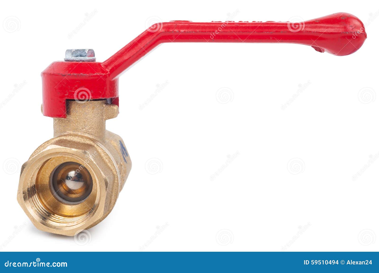 Ball valve with red handle stock photo. Image of iron - 59510494