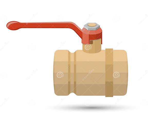 Ball Valve. Vector Illustration on White Background. Stock Vector ...