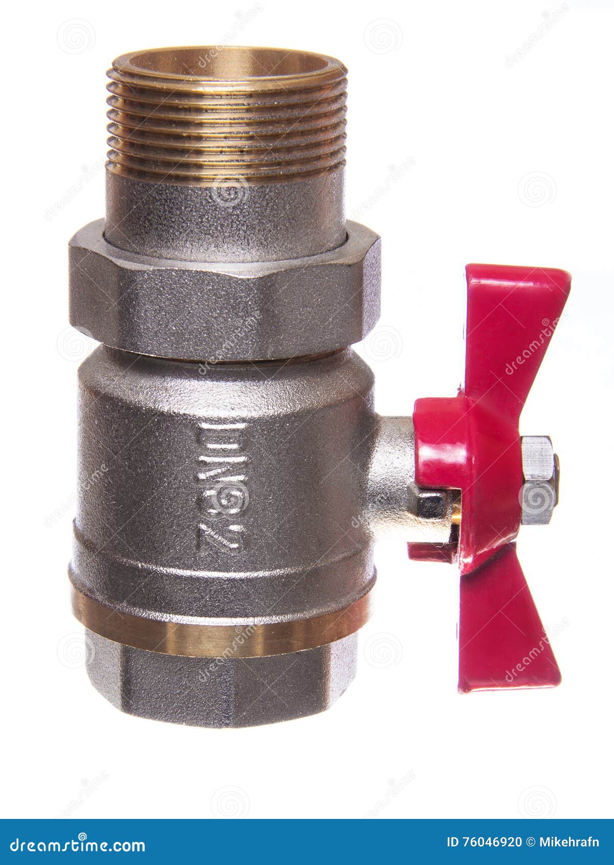 Ball Valve on White Background. Stock Photo - Image of plumbing, tools ...