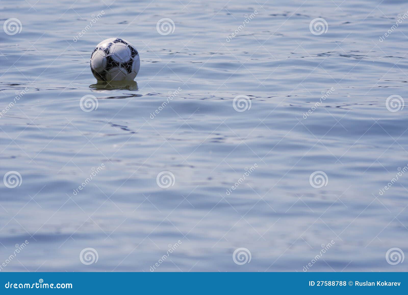 Ball in the water. stock photo. Image of blue, wave, floating - 27588788