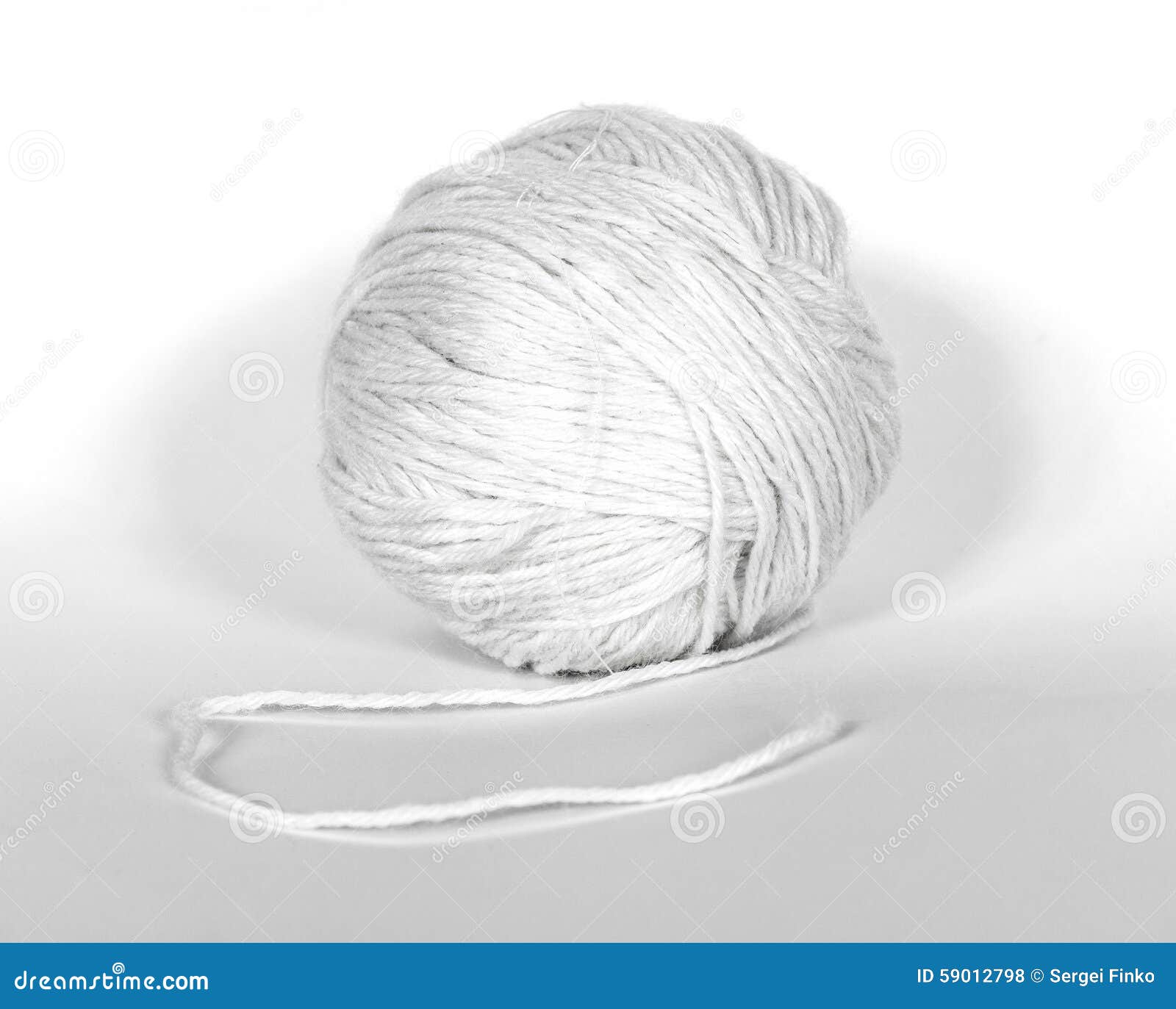A ball of white wool yarn stock photo. Image of industry - 59012798