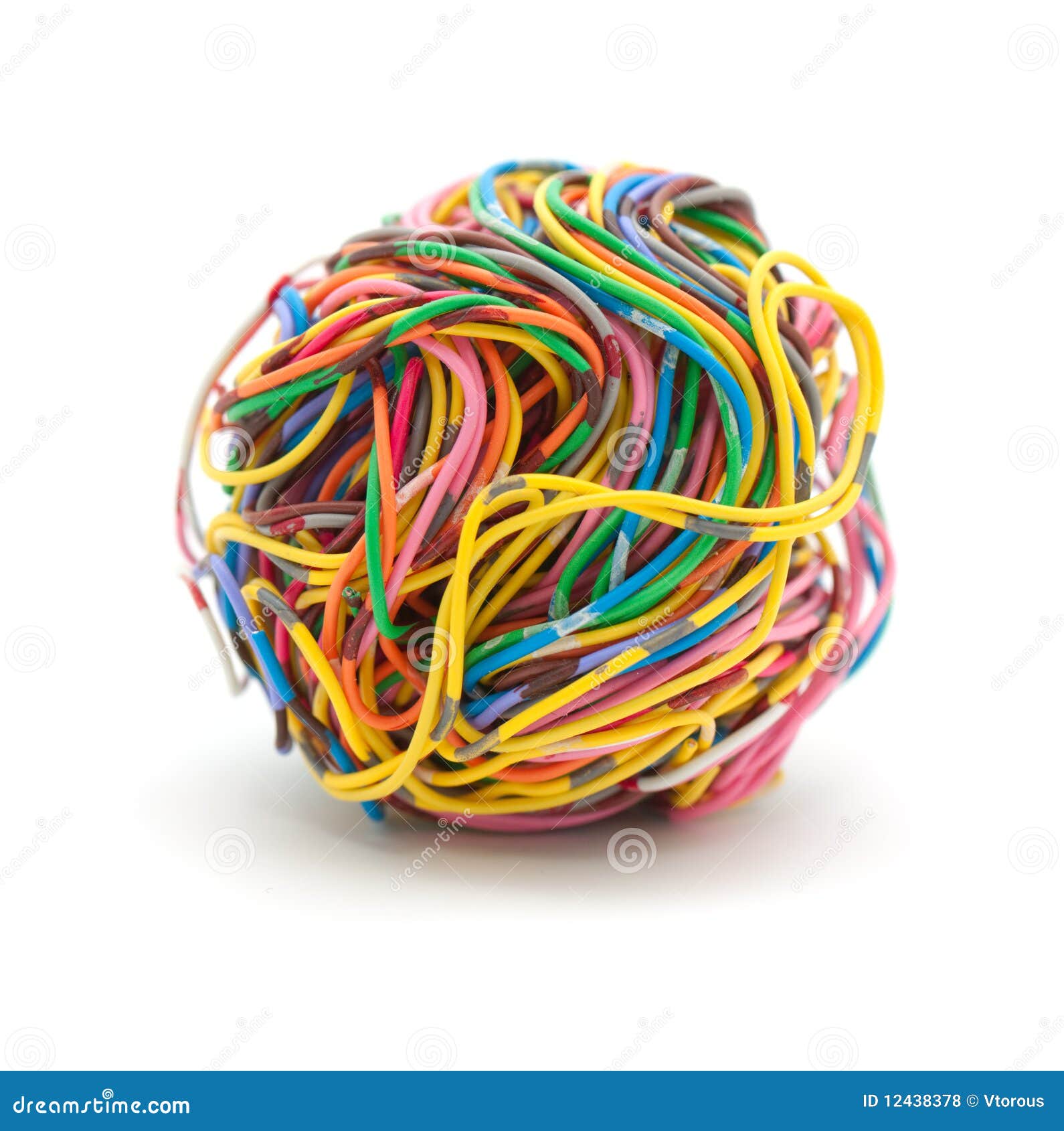 Ball of wire stock photo. Image of colour, conductor - 12438378
