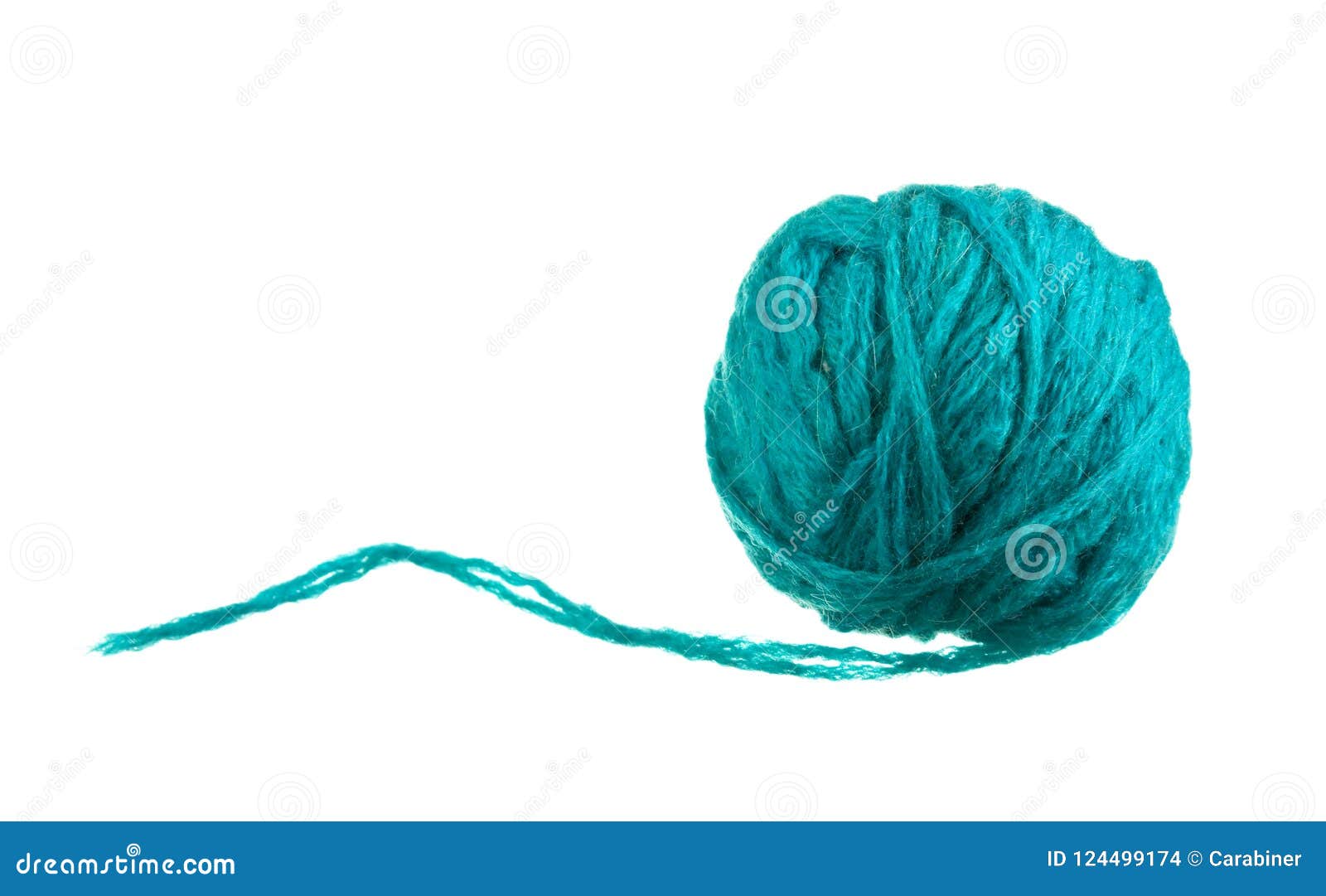 Ball of wool stock photo. Image of spool, isolated, craft - 124499174