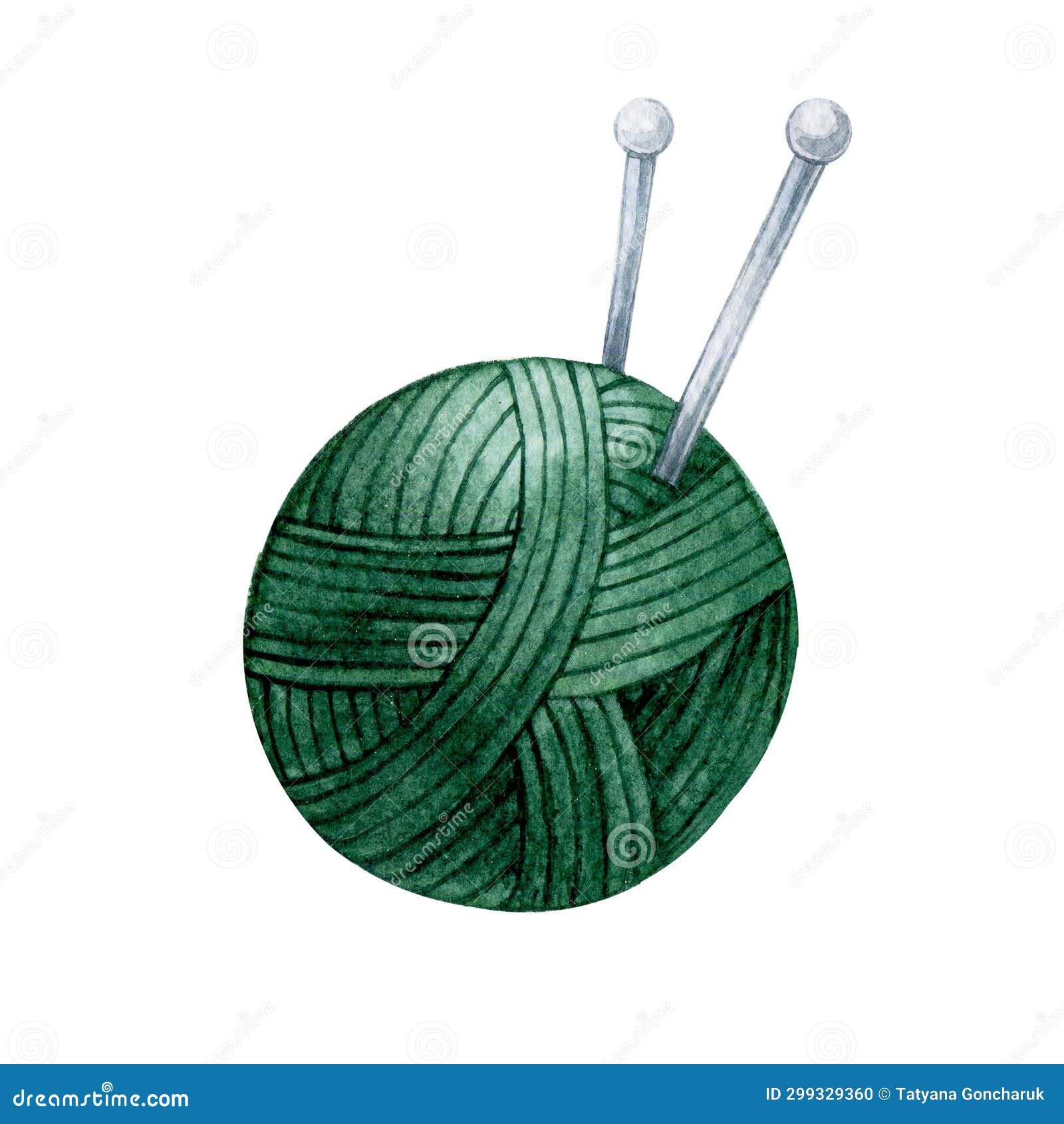 Ball of Wool for Knitting, Crocheting, Needlework. Stock Photo - Image ...