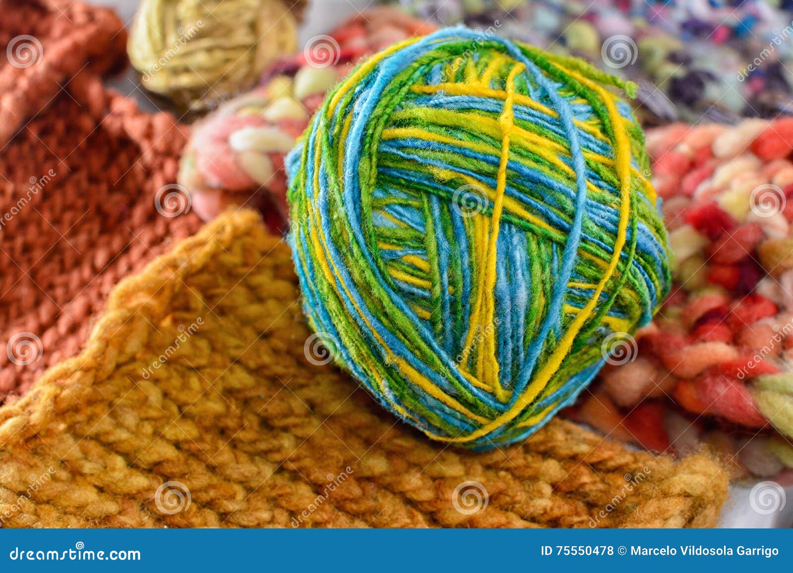 Ball of wool stock photo. Image of tangled, clew, merchandise - 75550478