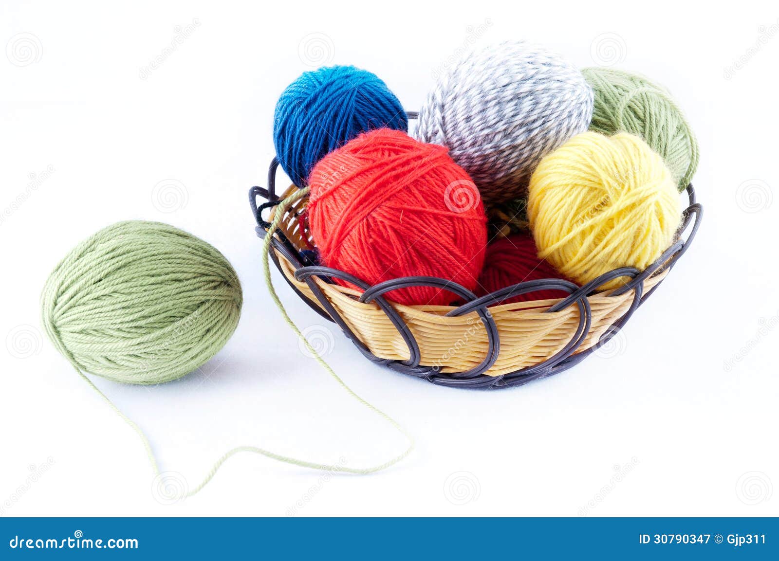 Ball of yarn stock image. Image of colorful, fluffy, crafts - 30790347