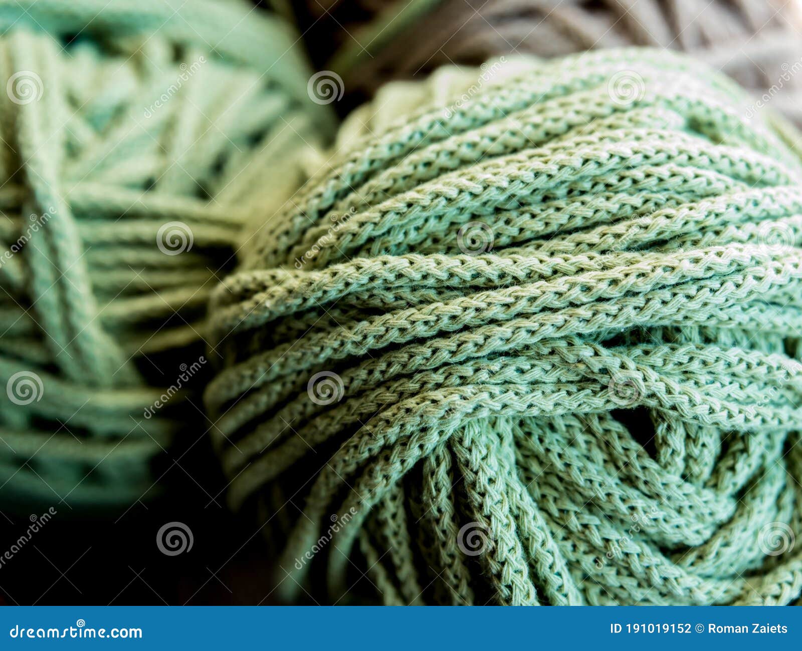 Ball of Yarn on the Table. Material for Knitting Stock Photo - Image of ...