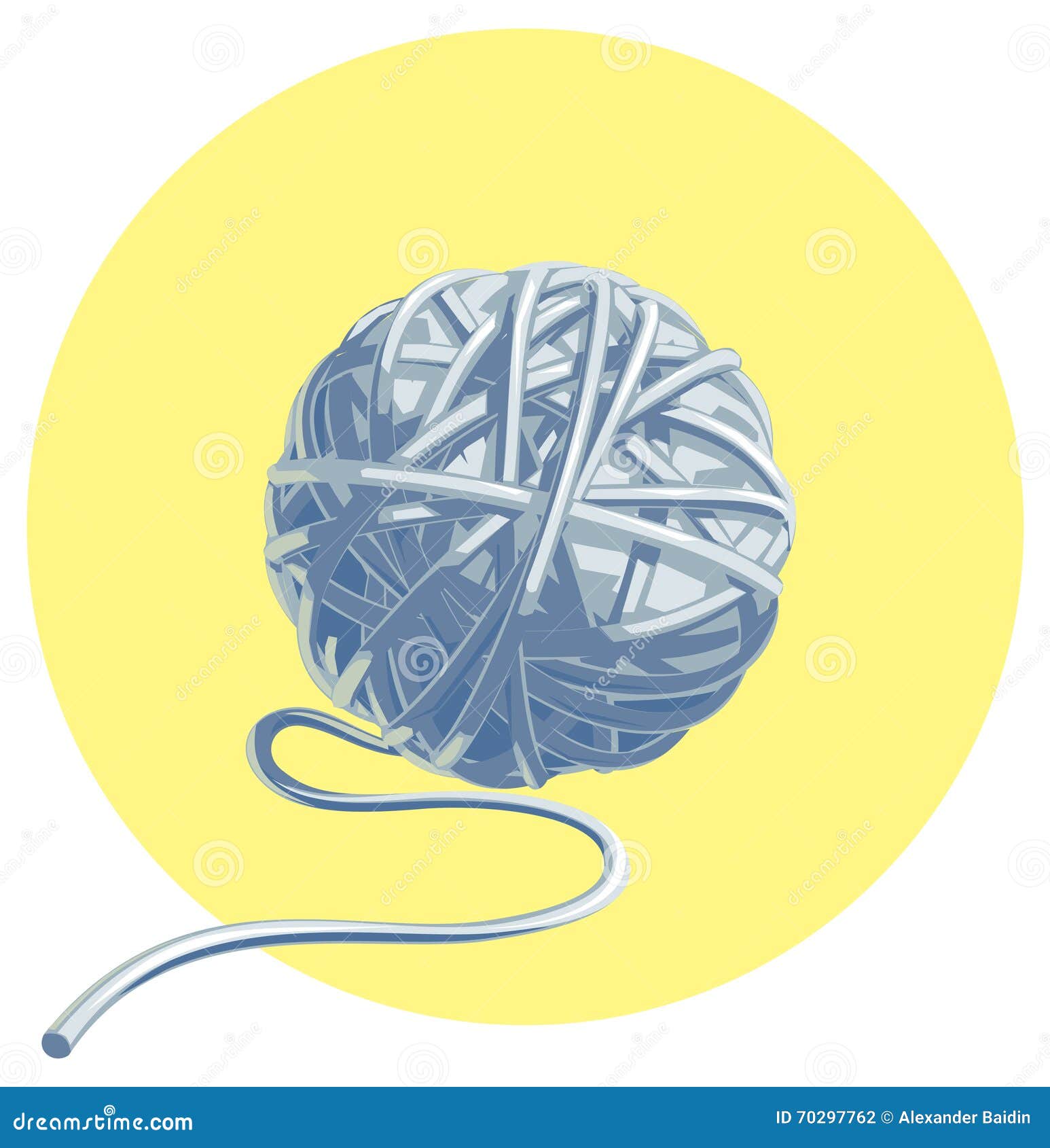 Ball of Yarn Vector Illustration Stock Vector - Illustration of ...