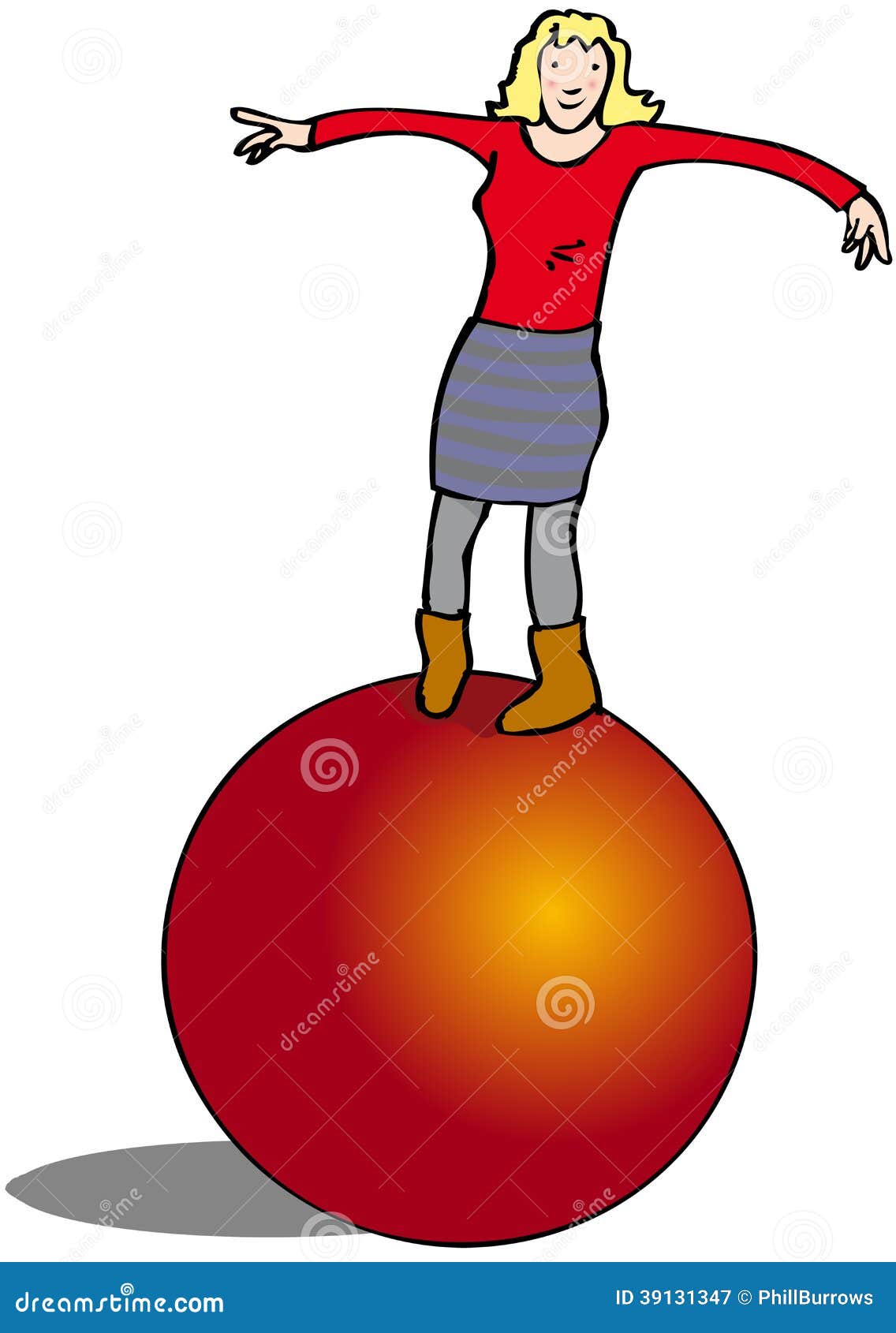 On the ball stock vector. Illustration of together, juggle - 39131347