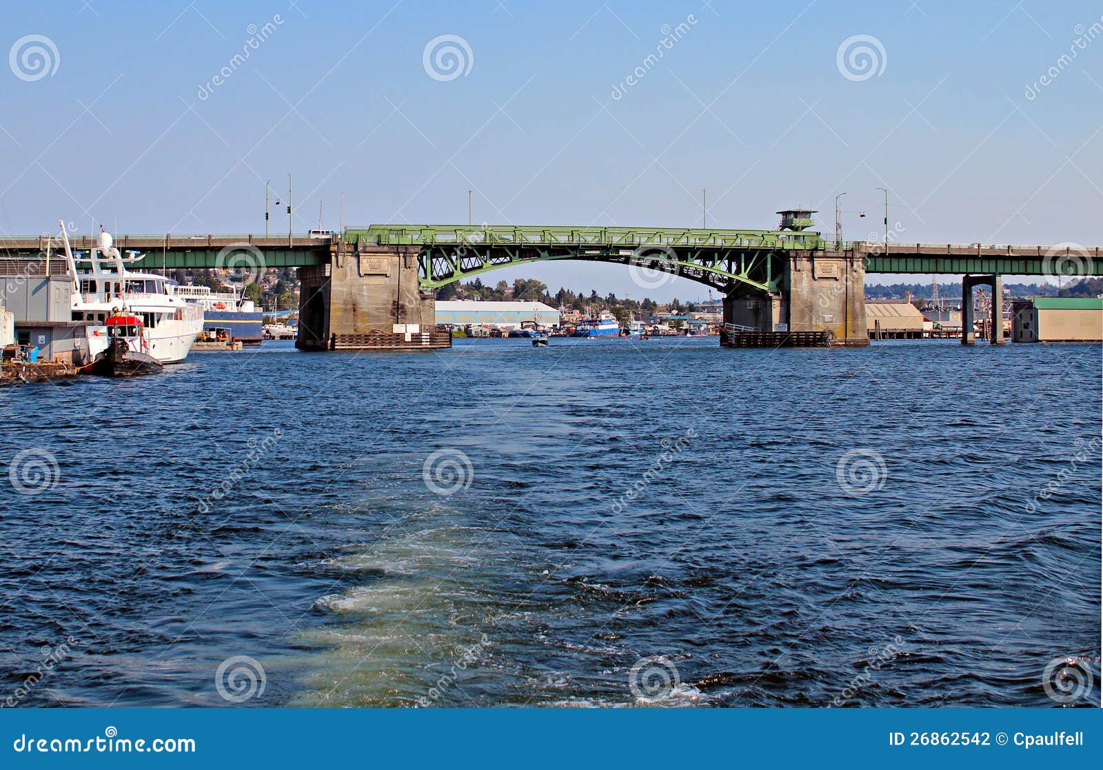 Ballard Bridge stock photo. Image of modern, industry - 26862542