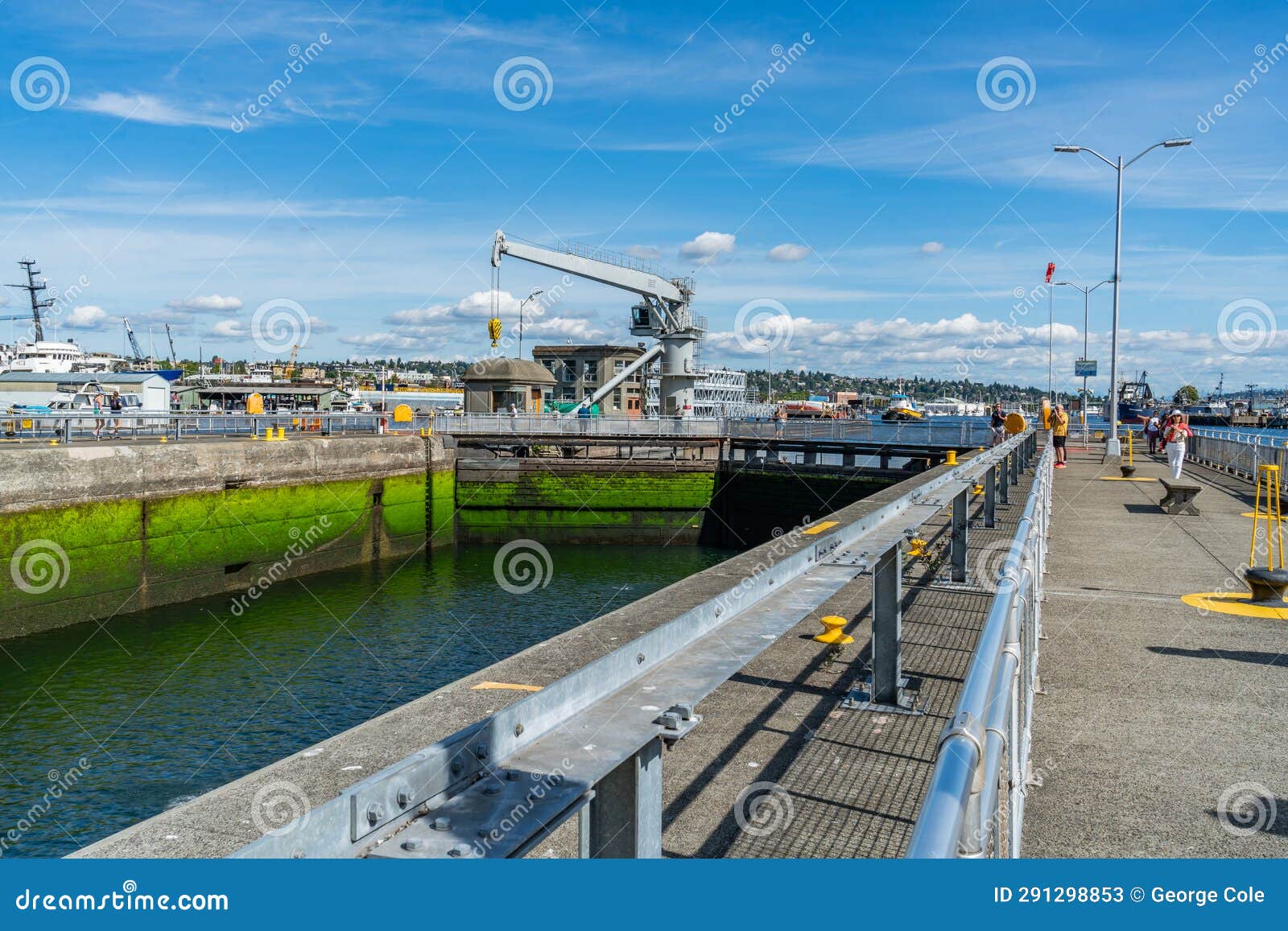 Ballard Locks Crane 4 stock image. Image of locks, architecture - 291298853