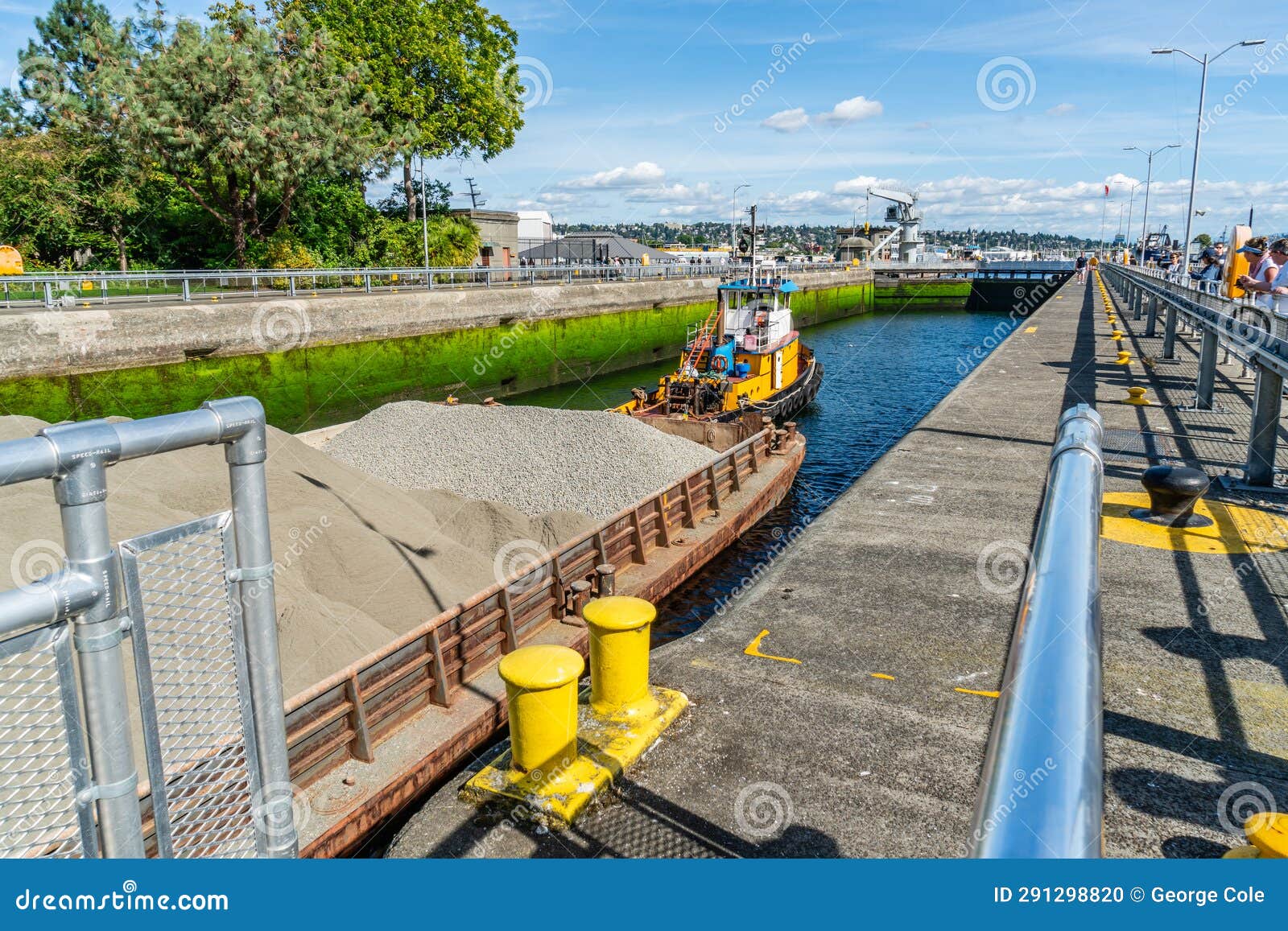 Ballard Locks View 6 stock photo. Image of travel, destination - 291298820