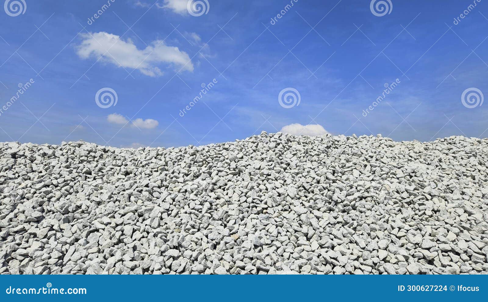Ballast Stone Mound Against Blue Sky Stock Photo - Image of contrast ...