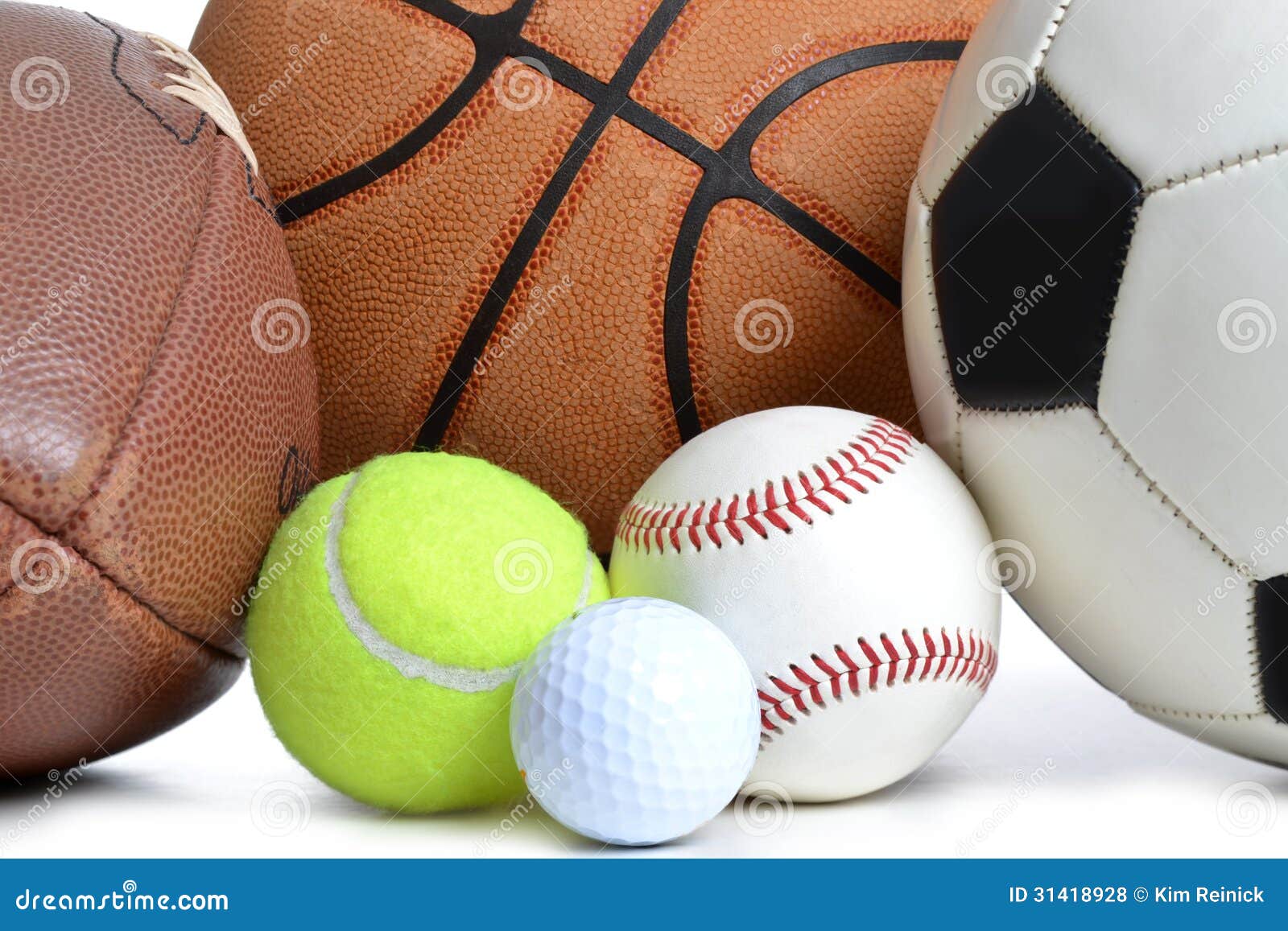 Ballen stock foto. Image of tennis, goederen, voetbal - 31418928