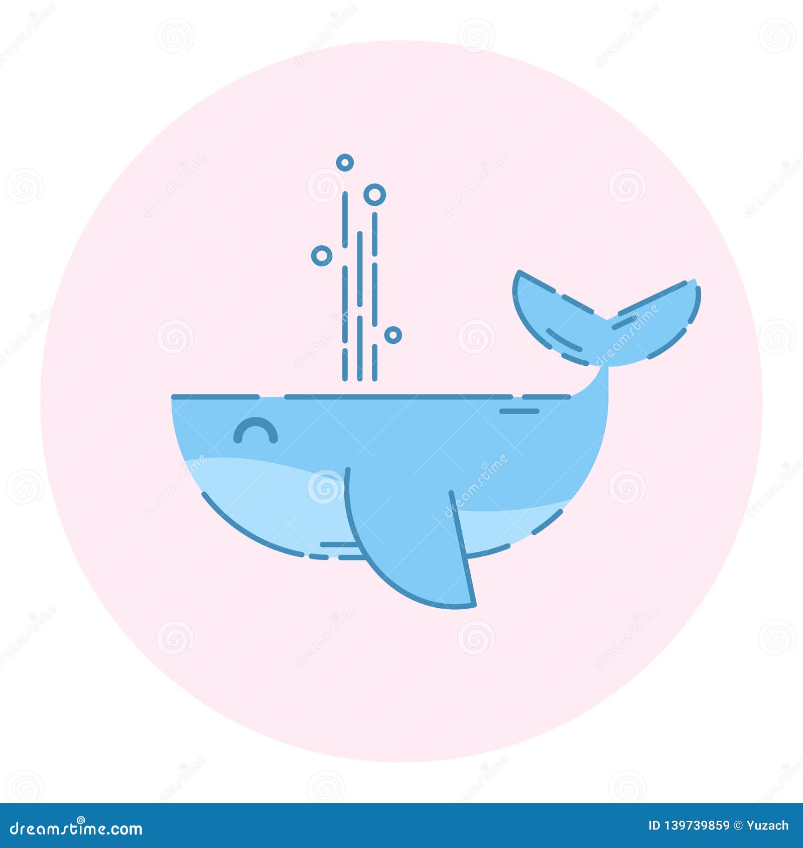 Ballena Logo Outlined Icon ilustración del vector. Ilustración de lindo ...