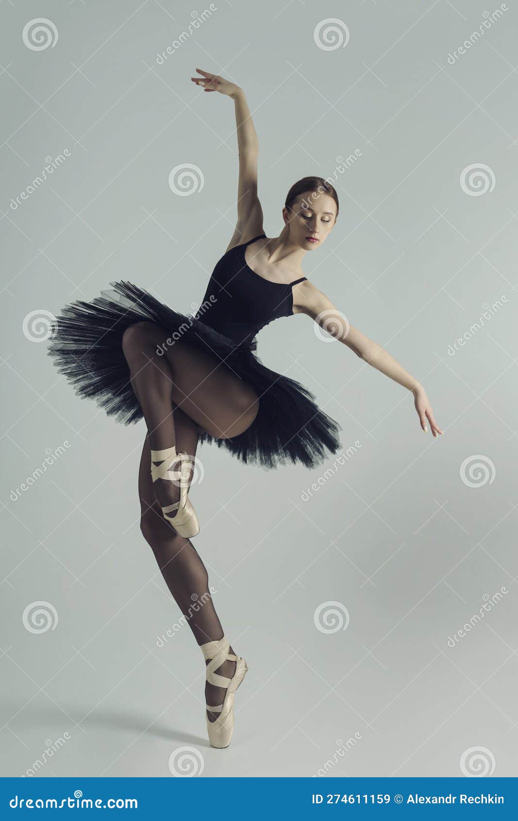Dance In Motion. Studio Shot Of Flying, Jumping Dancer Or Gymnast ...