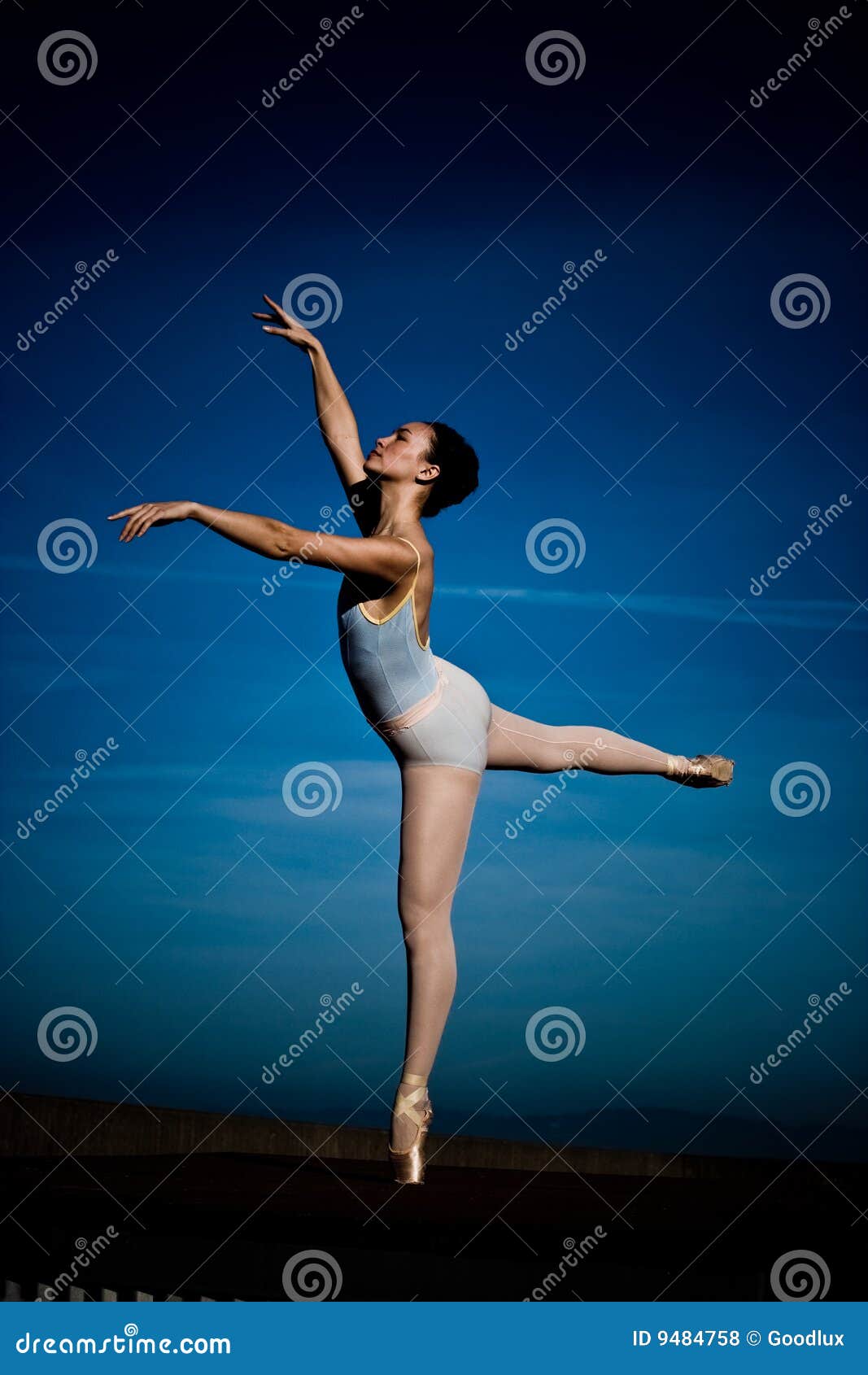 Ballerina with Blue Sky stock photo. Image of ballet, shoes - 9484758