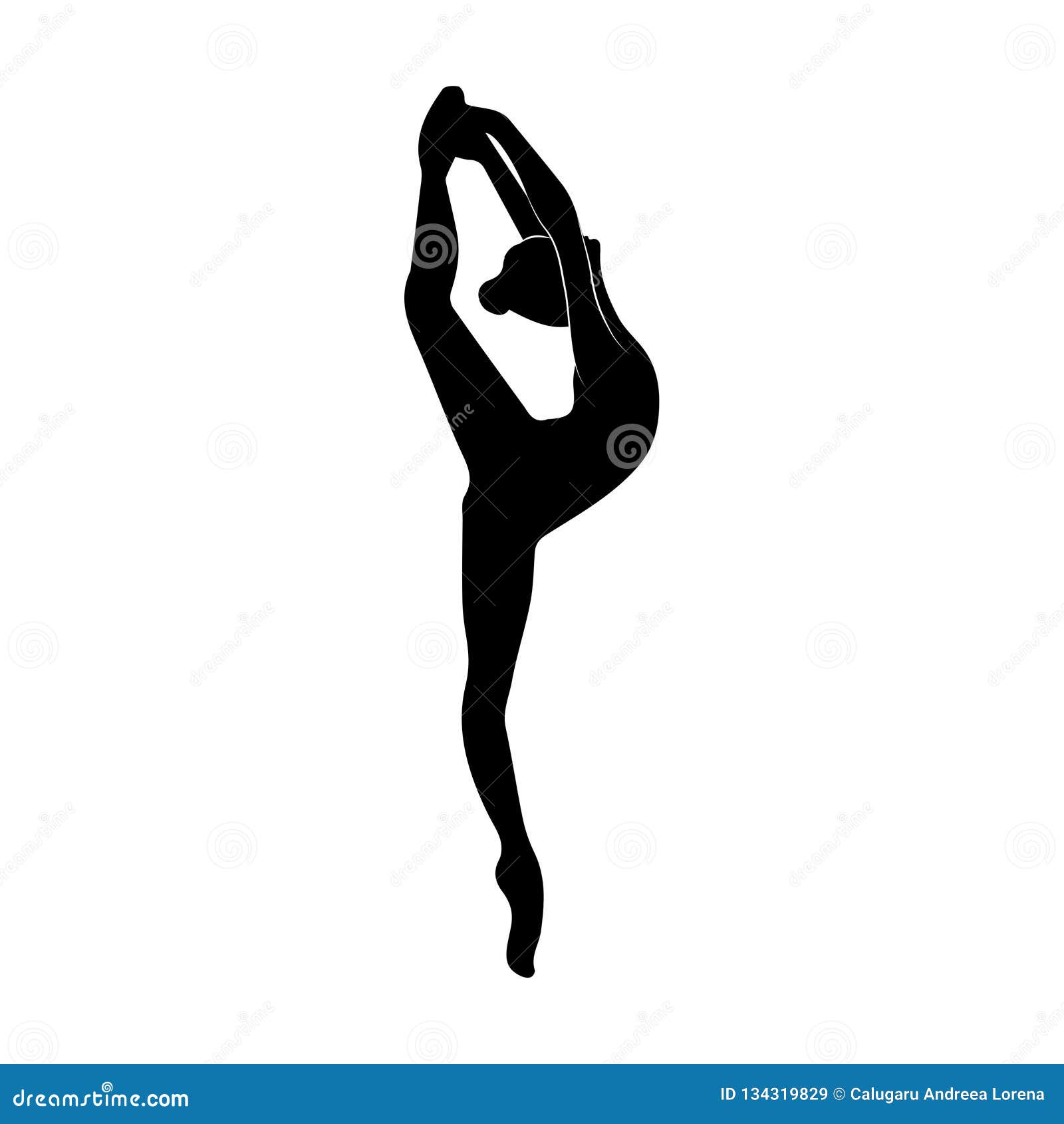 The Ballerina Dances the Stylized Figure. Vector Stock Vector ...