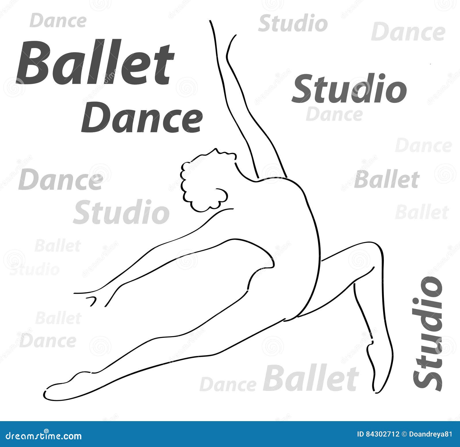 Ballerina Dancing Studio Symbol. Vector Illistration Stock Vector ...