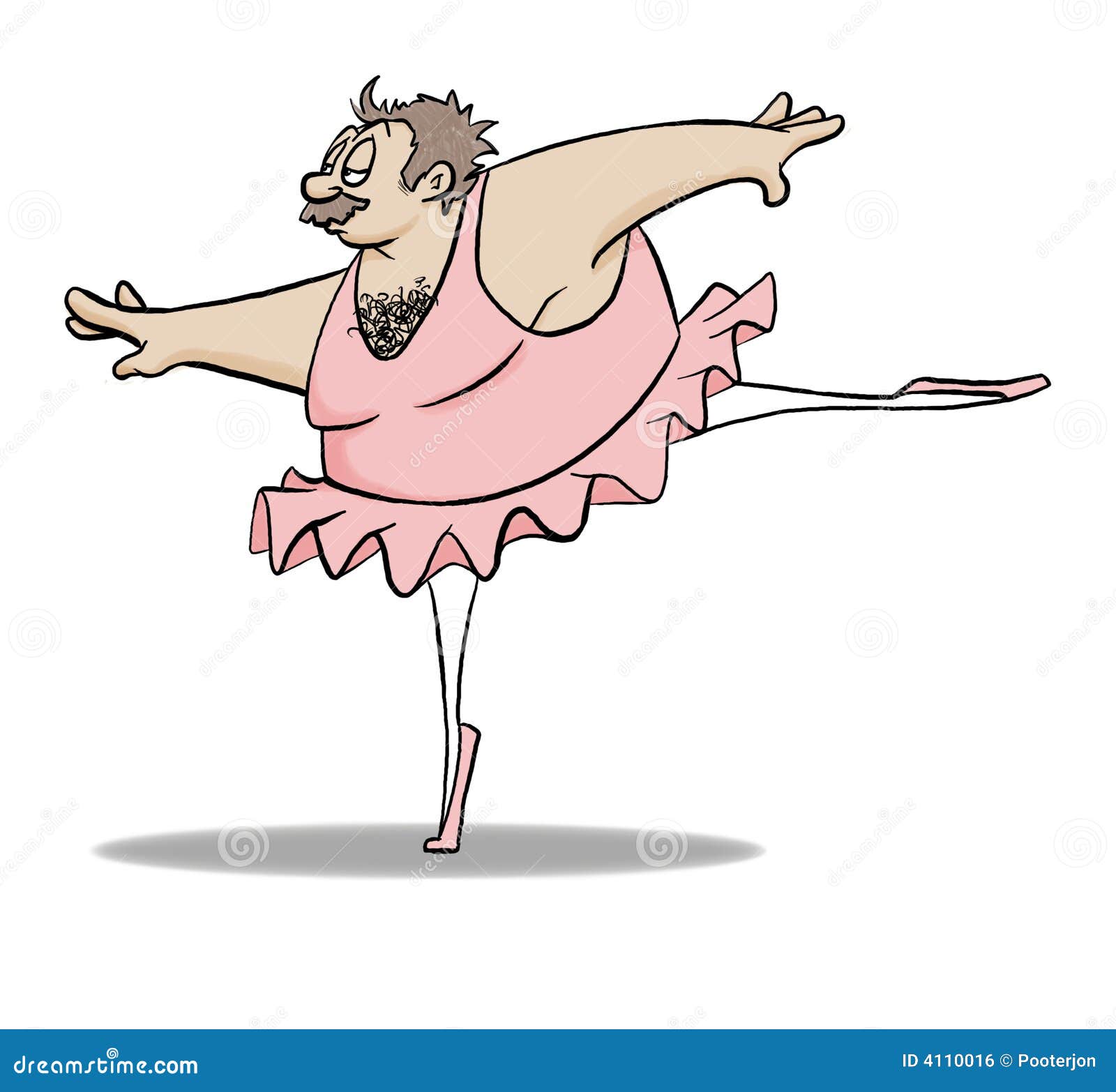 Chubby Ballet Dancer Royalty-Free Cartoon | CartoonDealer.com #18255083