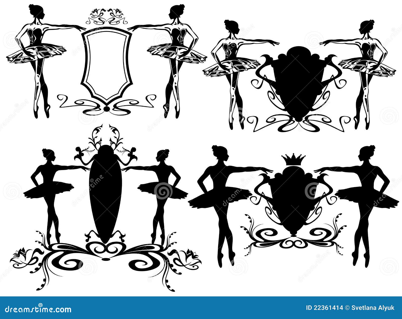 Ballerina emblems vector stock vector. Illustration of dance - 22361414