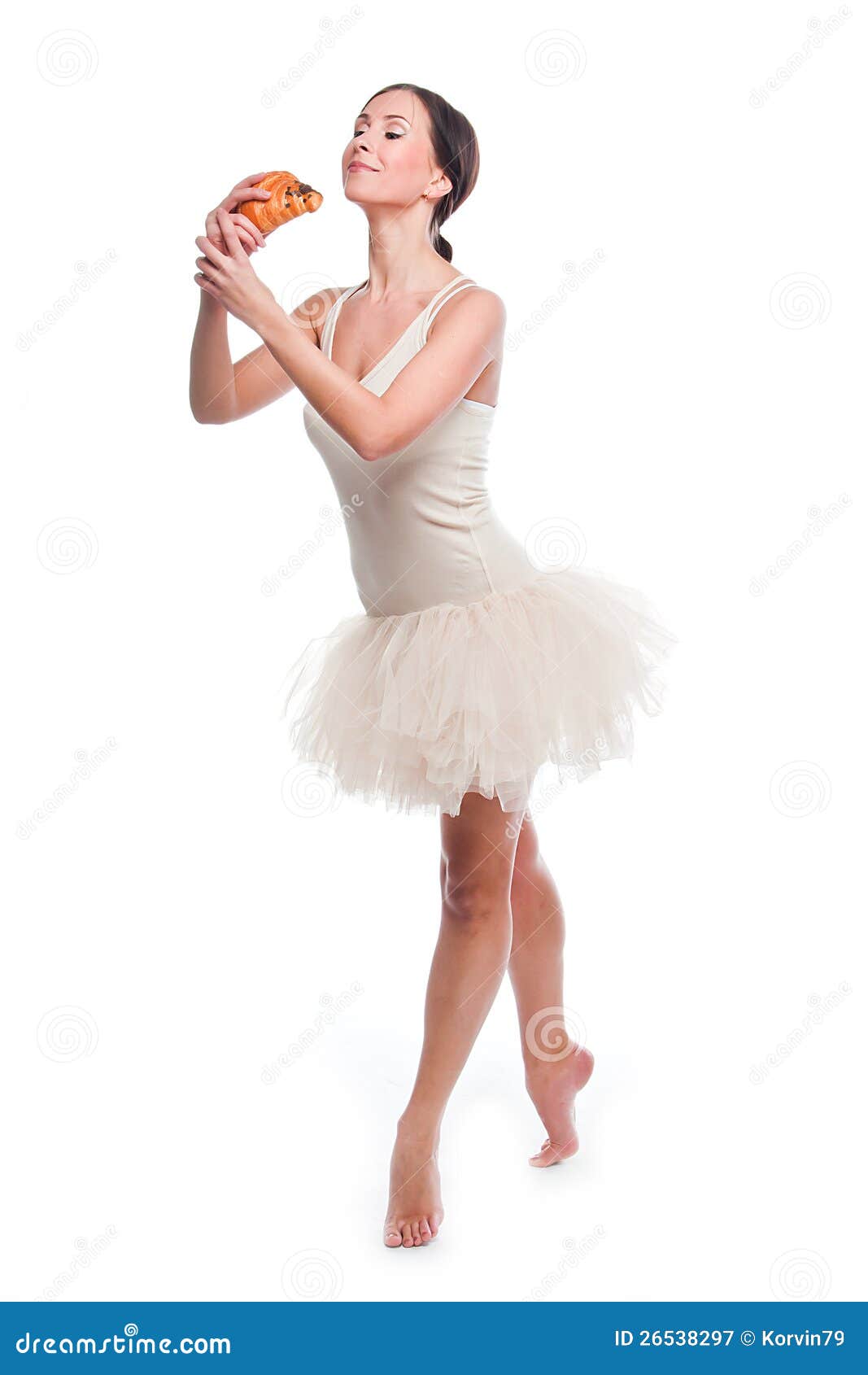 Ballerina with fancy bread stock image. Image of freedom - 26538297