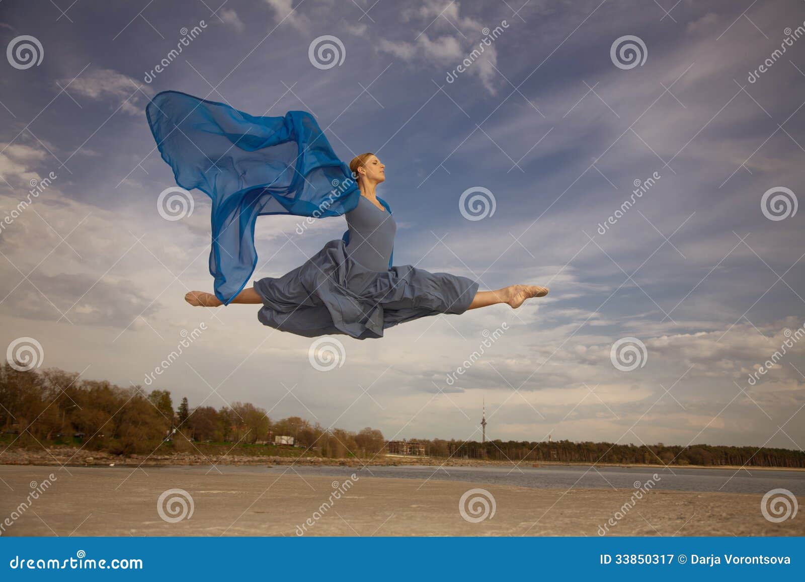 Ballerina flying stock image. Image of attractive, female - 33850317