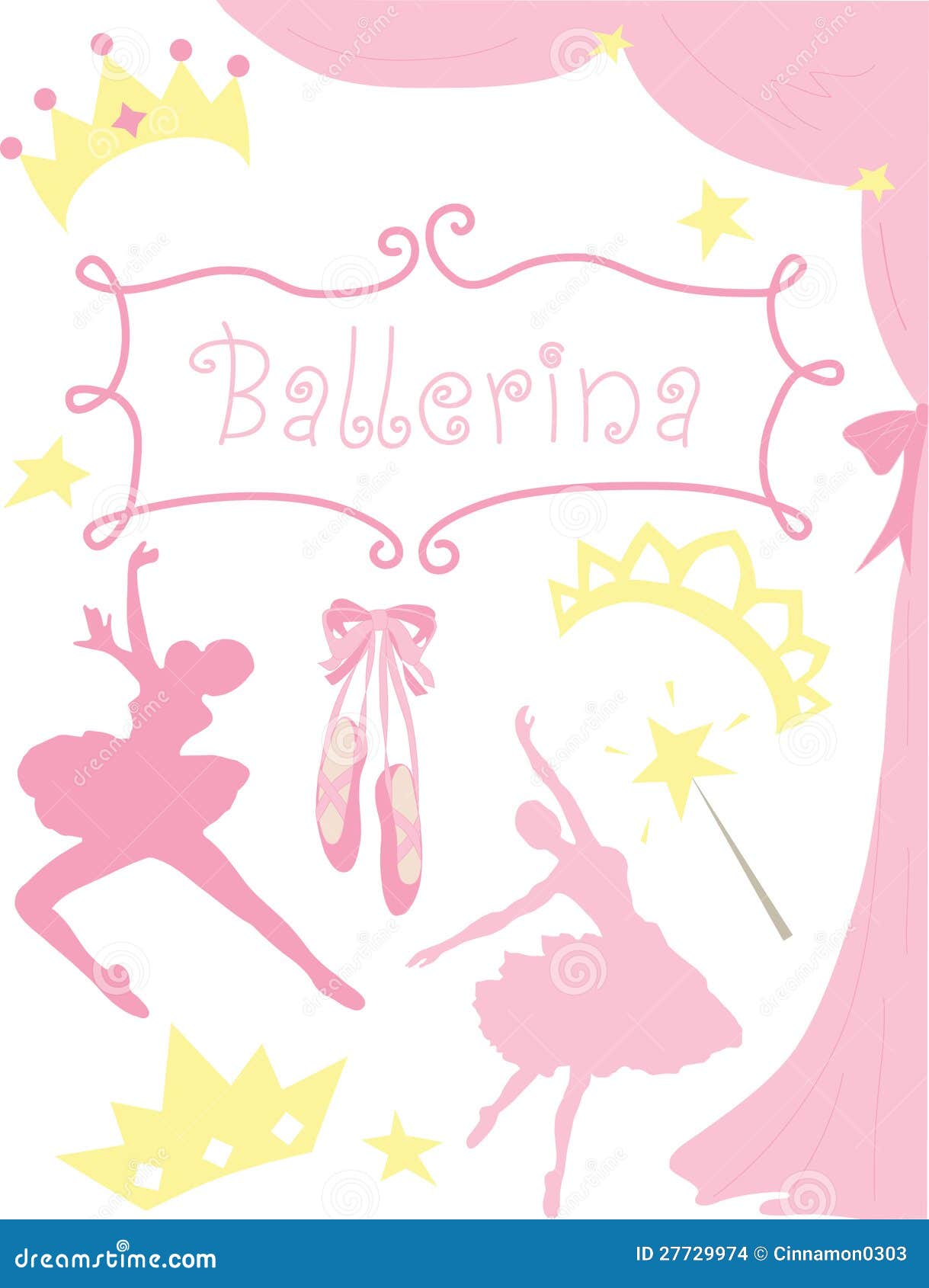 Ballerina Graphics stock vector. Illustration of shoe - 27729974