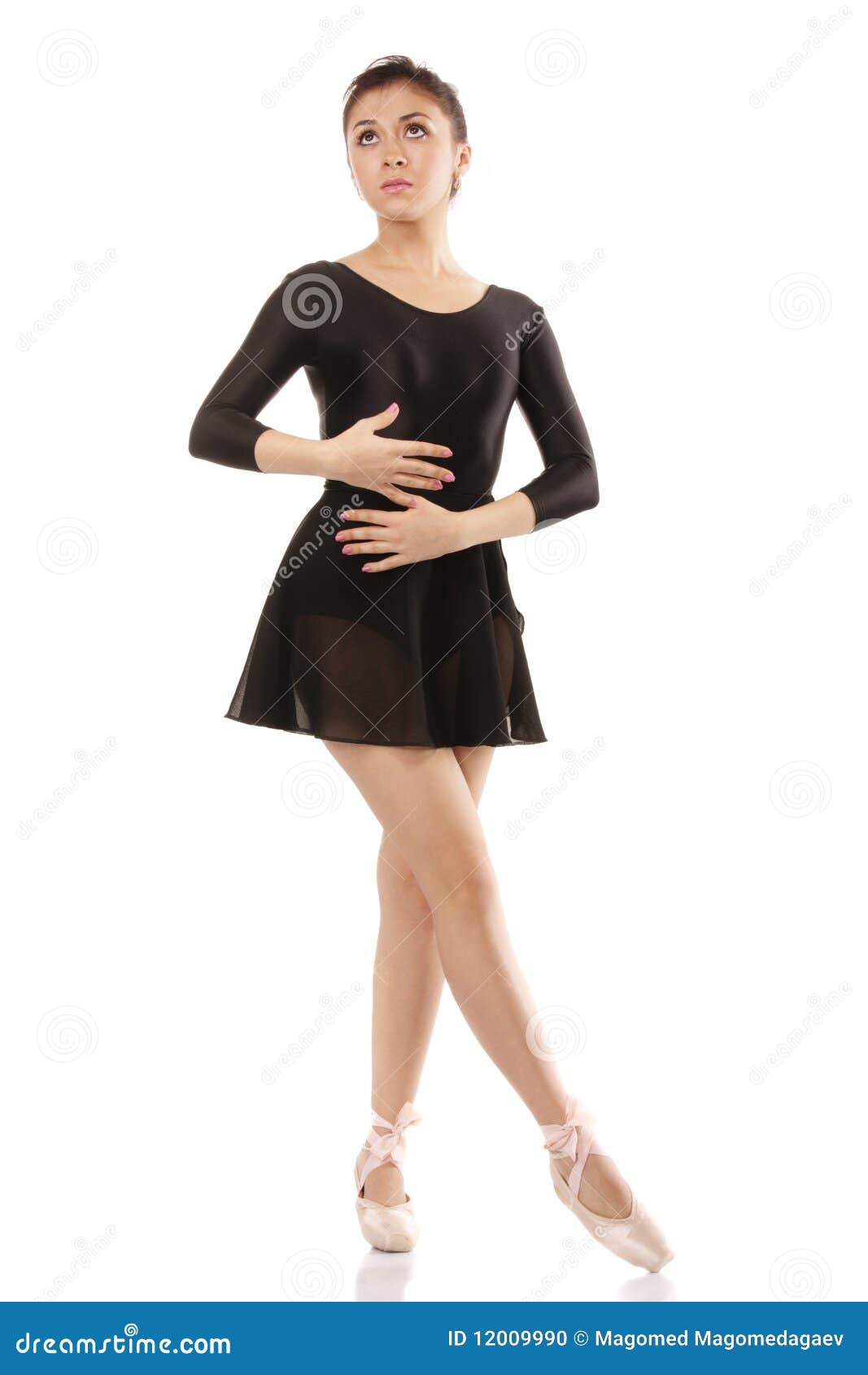 Ballerina looking up stock photo. Image of eyes, dancer - 12009990