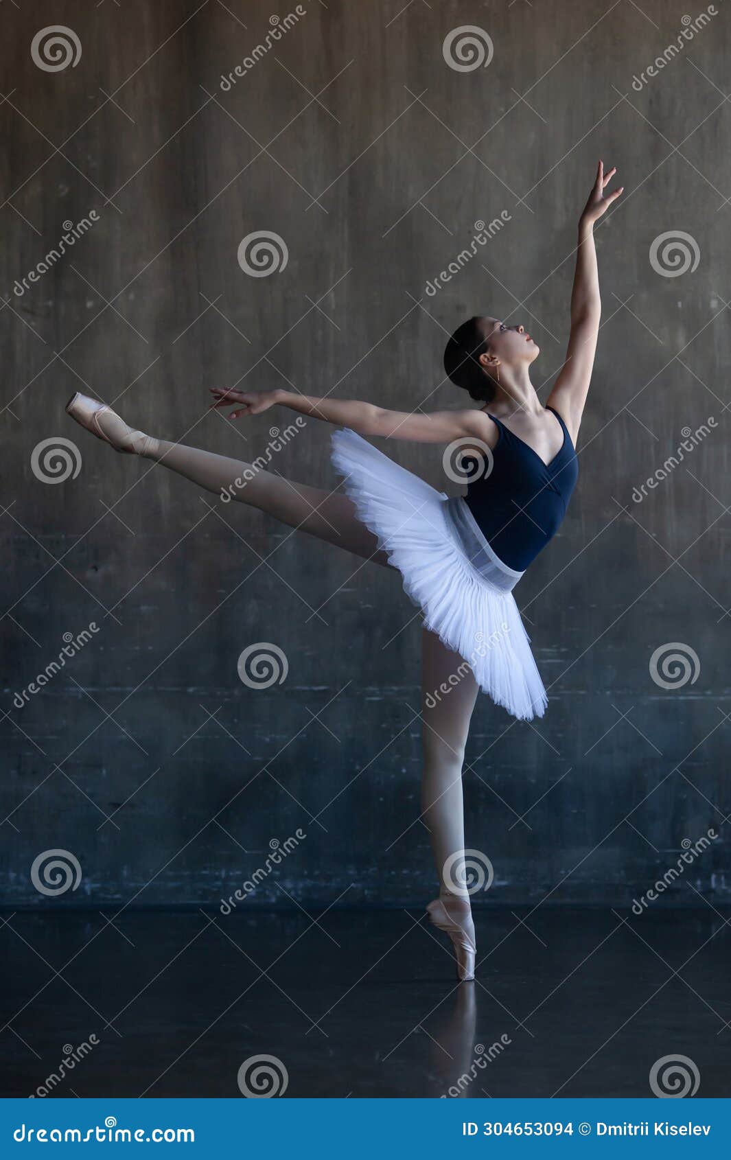 Ballerina in a pose stock photo. Image of pointe, dance - 304653094