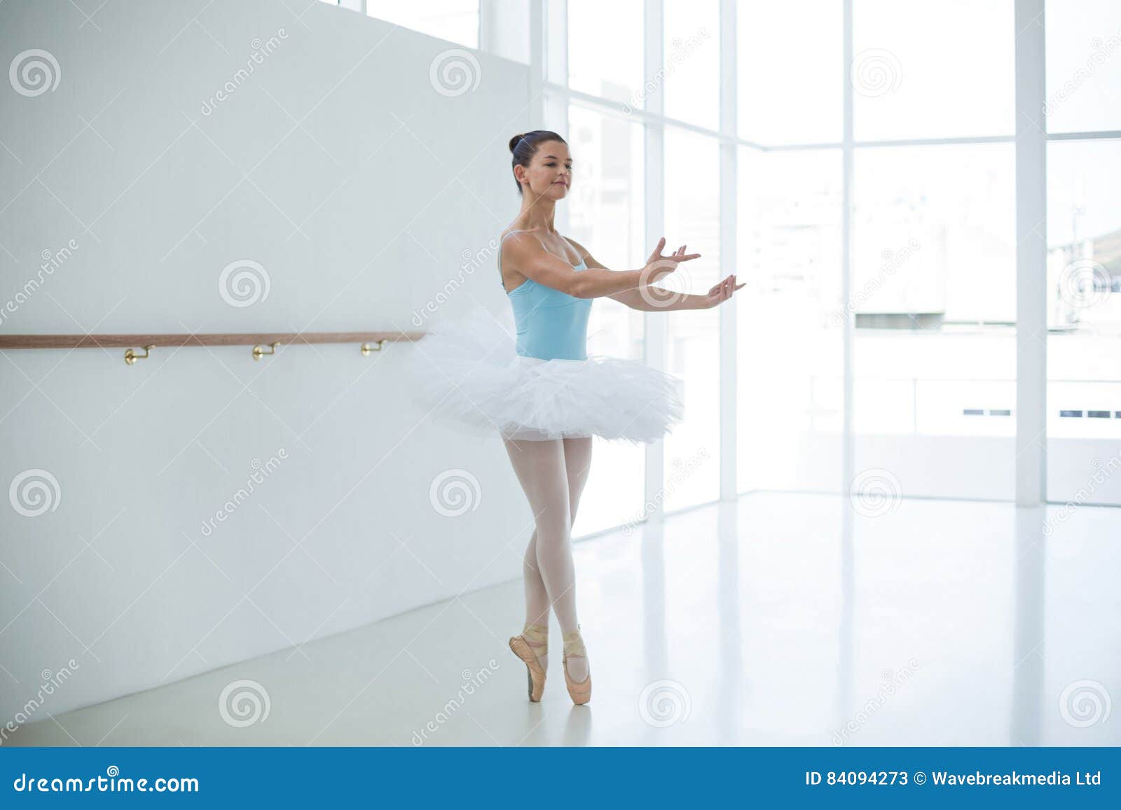 Ballerina Practicing Ballet Dance Stock Image - Image of agility ...