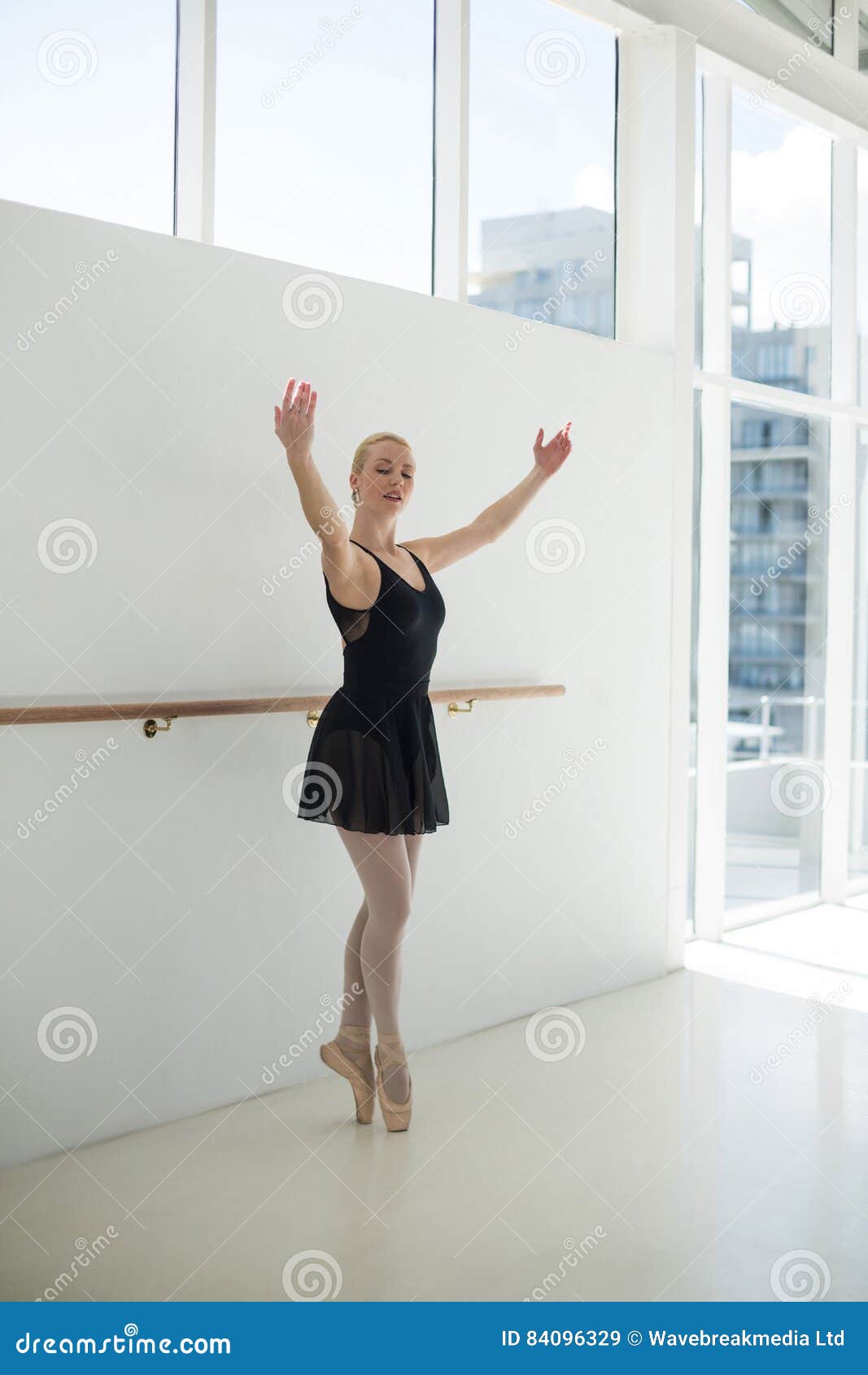 Ballerina Practicing Ballet Dance Stock Image - Image of posing, female ...