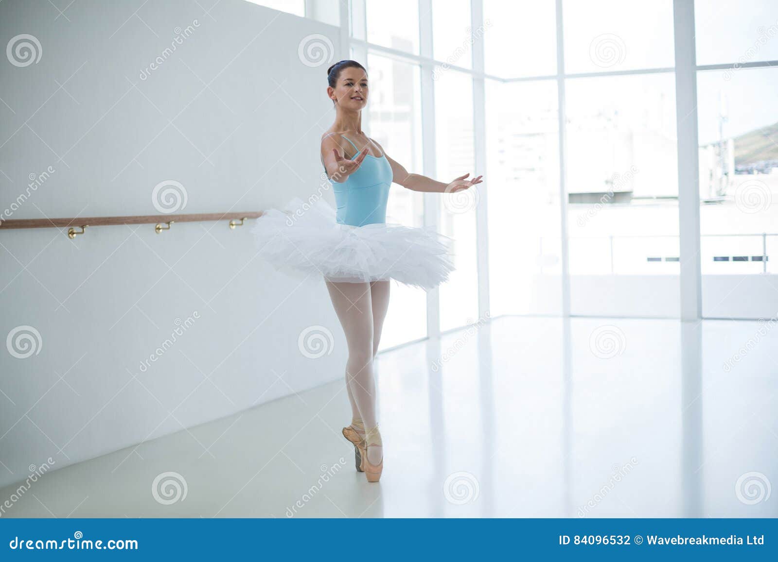 Ballerina Practicing Ballet Dance Stock Photo - Image of graceful ...