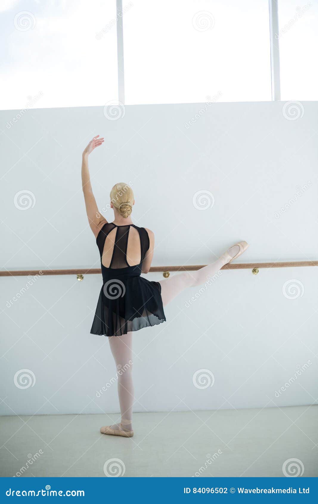 Ballerina Practicing Ballet Dance in the Studio Stock Photo - Image of ...