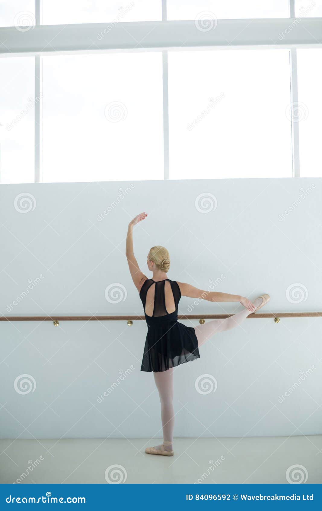 Ballerina Practicing Ballet Dance in the Studio Stock Photo - Image of ...