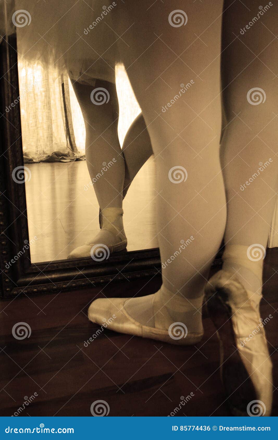 Ballerina Reflection stock photo. Image of tights, ballerina - 85774436